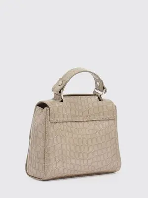 Orciani Sveva Mini Crocodile Print Leather Bag