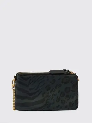 Pinko Mini Double Bag In Animal Print Nylon
