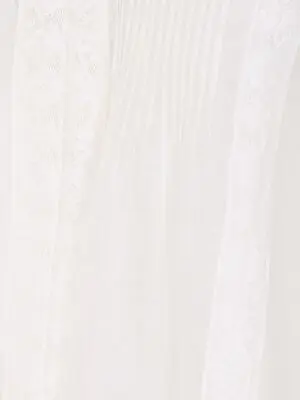 TWINSET Sleeveless Cotton Silk Top With Lace Detailing