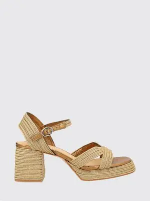 CastaÑer Vallita Woven Canvas Platform Sandals - Gold