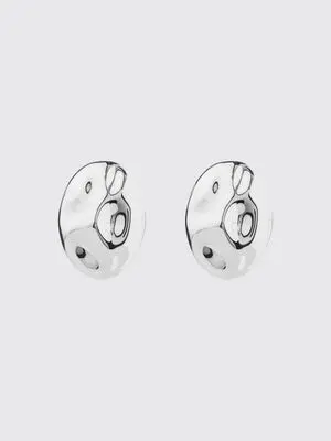 Federica Tosi 18kt -plated Bronze Rock Earrings - Platinum
