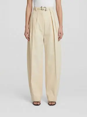 Sportmax Cotton Wide-leg Trousers - Yellow