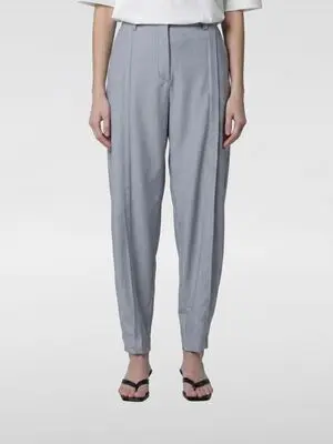 THELATEST Viscose Blend Straight Trousers - Grey