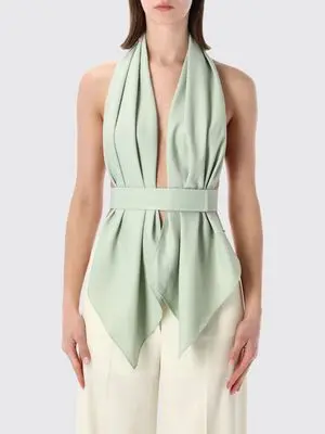 Alberta Ferretti Halter Neck Draped Top - Green