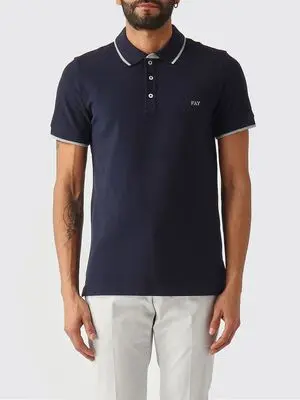 FAY Basic Cotton Polo Shirt - Navy