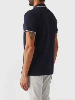 FAY Basic Cotton Polo Shirt - Navy