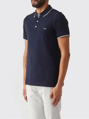 FAY Basic Cotton Polo Shirt - Navy