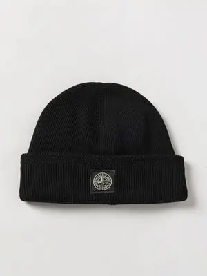 Stone Island Ribbed Beanie - Black
