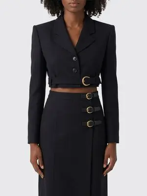 Chloé Cropped Buckle Blazer In Virgin Wool