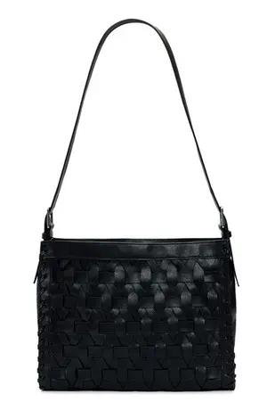 Desigual Woven Faux Leather Shoulder Bag