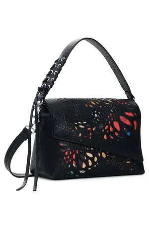 Desigual Butterfly Cutout Faux Leather Shoulder Bag