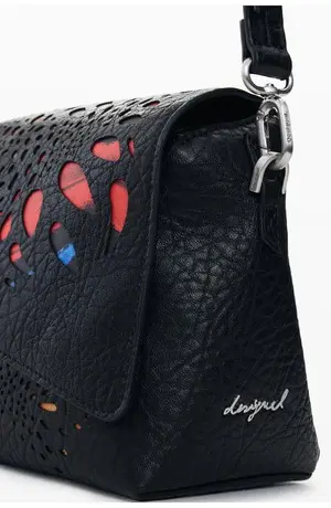 Desigual Butterfly Cutout Faux Leather Shoulder Bag