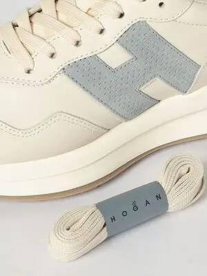 Hogan H641 Leather And Suede Sneakers - White