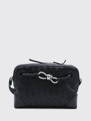 Bottega Veneta Andiamo Intrecciato Leather Bag - Black