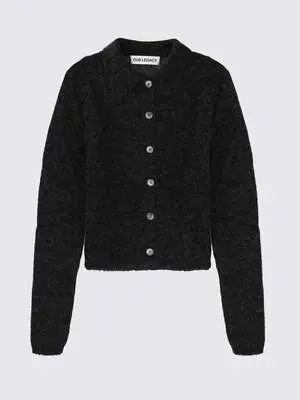 Our Legacy Wool Polo Cardigan - Charcoal