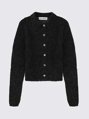 Our Legacy Wool Polo Cardigan - Charcoal