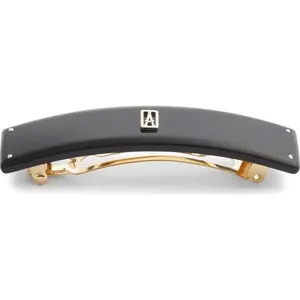 Alexandre De Paris Logo Barrette - Black