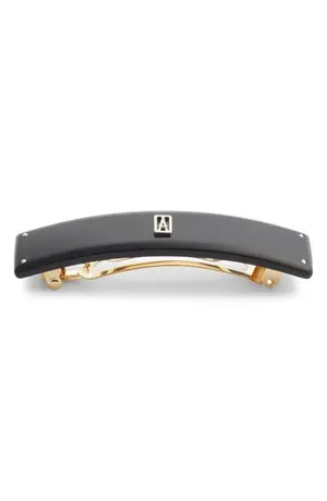 Alexandre De Paris Logo Barrette - Black