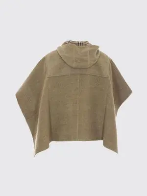 Burberry Wool Cape With Check Lining