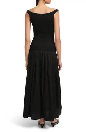 MARCELLA Selene Off-the-shoulder Dress - Black