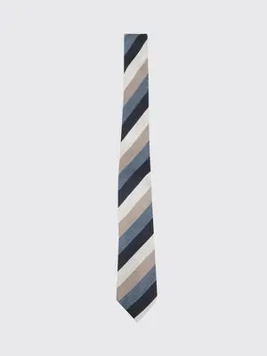 Tagliatore Tagliatore Striped Silk Neck Tie Blue