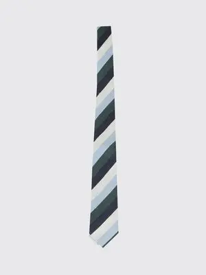 Tagliatore Striped Silk Neck Tie - Green