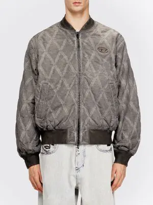 DIESEL® Quilted Bomber Jacket - Grey