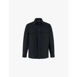 Boggi Milano Regular-fit Linen Shirt Jacket - Black