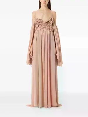 Blumarine Ruffled Detail Maxi Dress