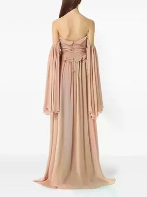 Blumarine Ruffled Detail Maxi Dress