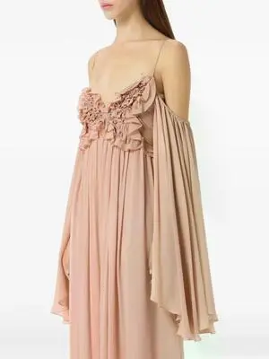 Blumarine Ruffled Detail Maxi Dress