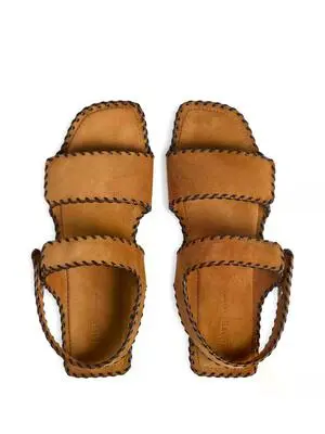 Khaite Flat Open-toe Sandals - Neutrals