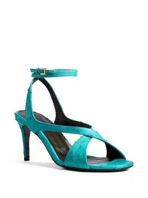 Khaite Liria Cross Strap Sandals - Blue