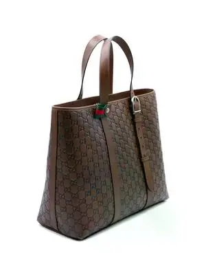 Gucci Gg Embossed Leather Tote Bag