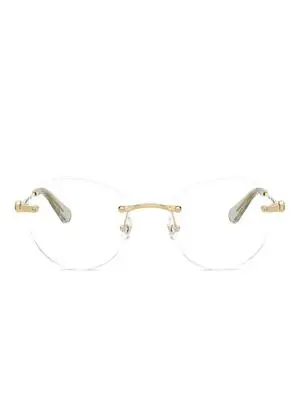 SWAROVSKI Cat-eye Frame Glasses - Gold