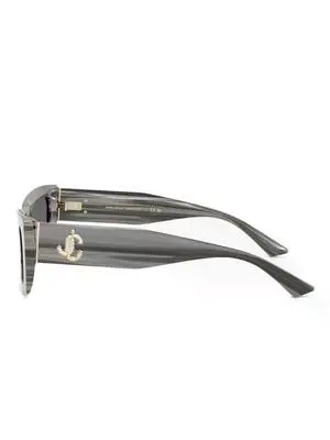 JIMMY CHOO Striped Logo Sunglasses