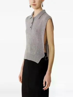 LANVIN Ribbed-trim Sweater - Grey