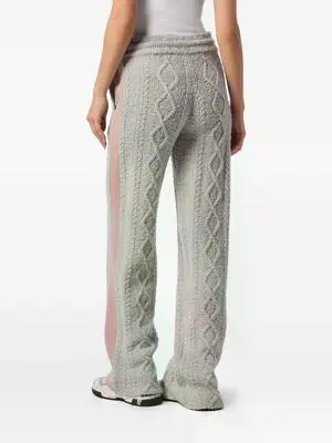 Philipp Plein Cable-knit Track Pants - Grey