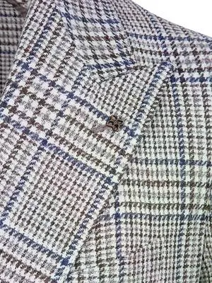 Tagliatore Double-breasted Prince Of Wales Check Blazer - Brown