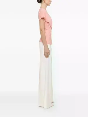 NISSA Knot-detail T-shirt - Pink