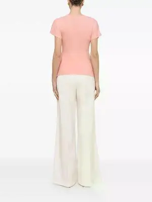 NISSA Knot-detail T-shirt - Pink