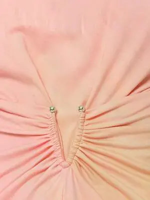 NISSA Knot-detail T-shirt - Pink