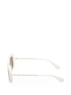 Max Mara Rectangle-frame Sunglasses - White