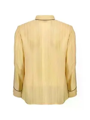 Saint Laurent Striped Pajama Shirt - Neutrals