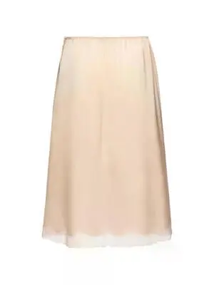 Magda Butrym Midi Skirt With Lace Trim - Neutrals