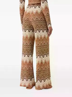 MC2 SAINT BARTH Wave-pattern Trousers - Brown