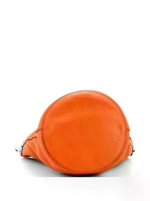 Prada Vitello Daino Small Bucket Bag - Orange