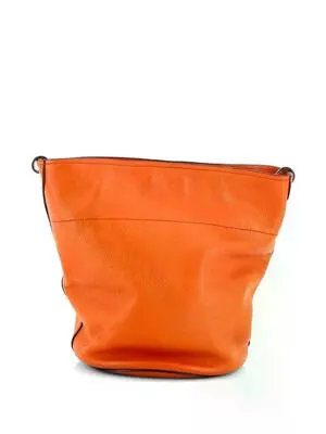 Prada Vitello Daino Small Bucket Bag - Orange