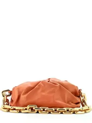 Bottega Veneta The Chain Pouch Leather Shoulder Bag - Orange