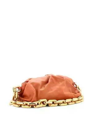 Bottega Veneta The Chain Pouch Leather Shoulder Bag - Orange